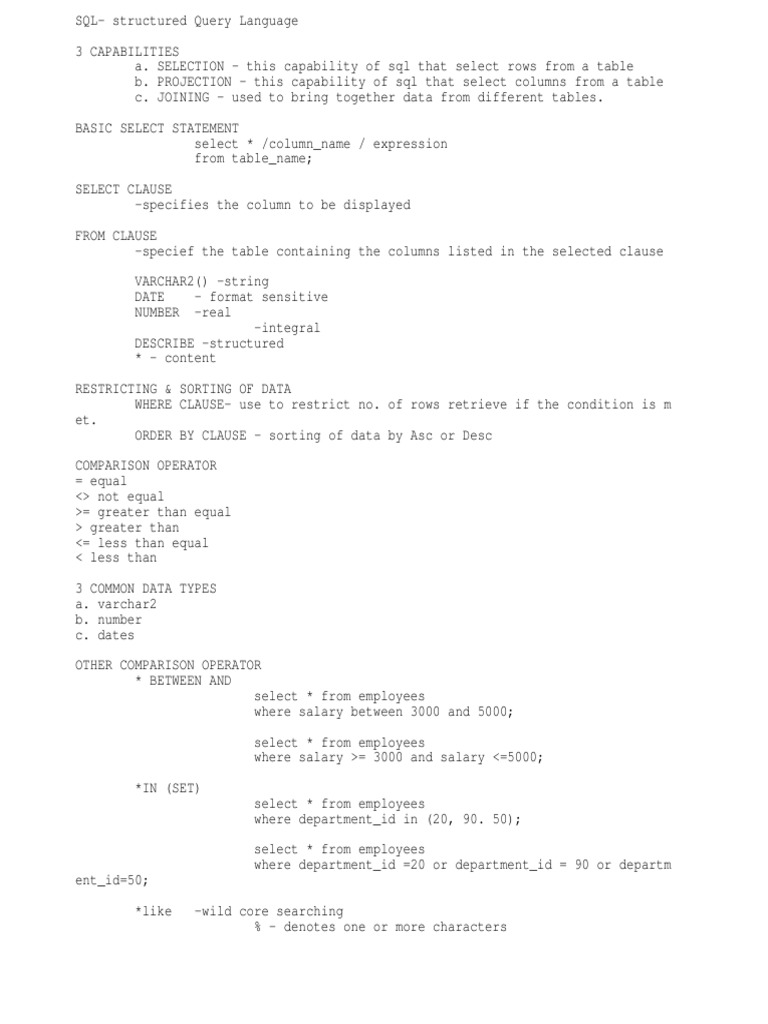 Dbms Lecture Pdf Sql Information Technology Management 1666