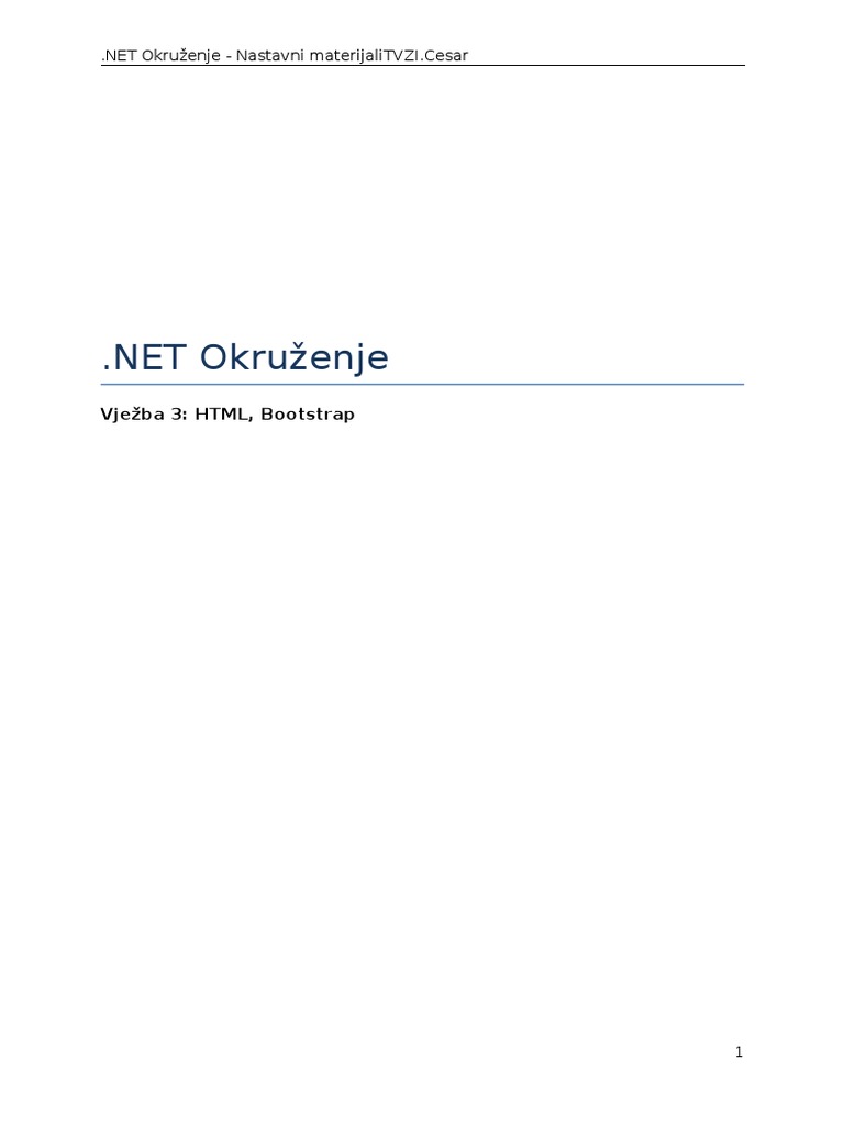 03 HTML Bootstrap Osnove | PDF