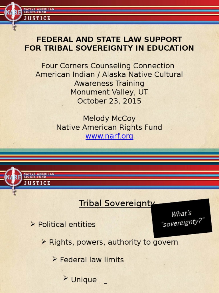 ppt2 Sovereignty Keynote Mccoy | PDF | Native Americans In The United ...