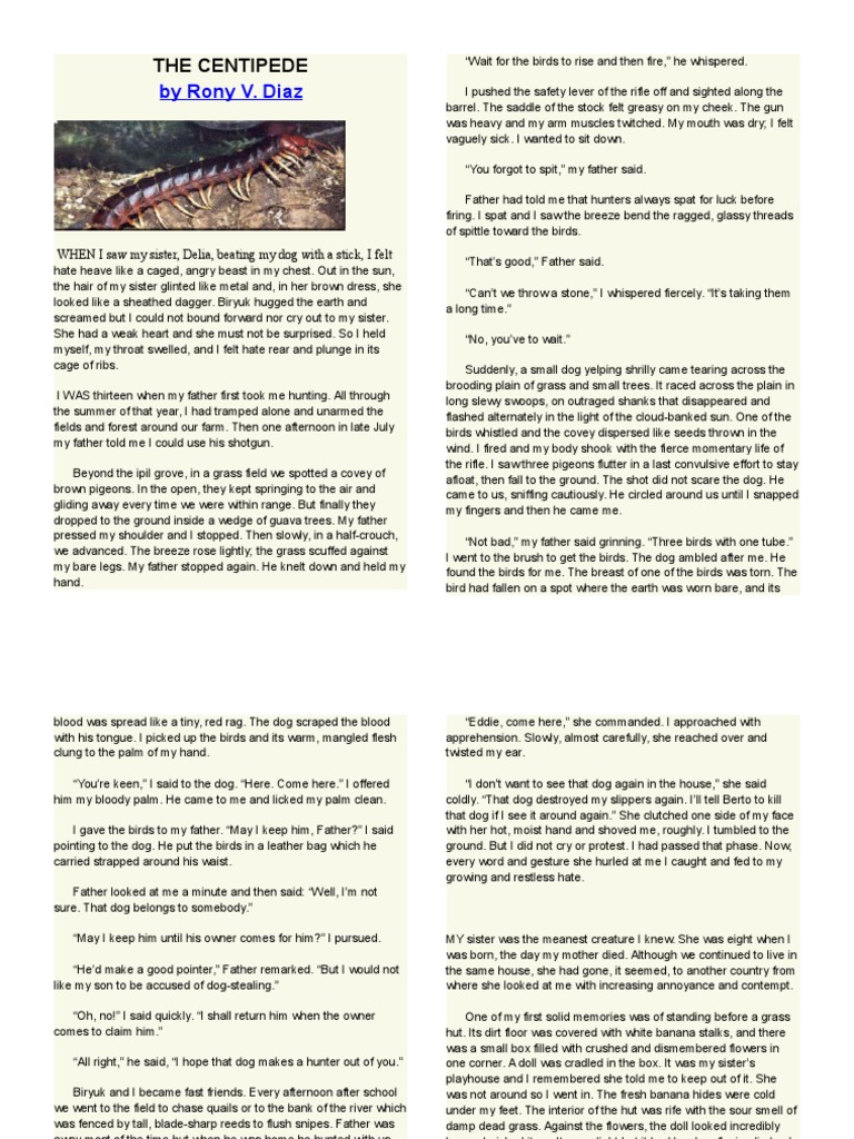The Centipede | PDF | Narration