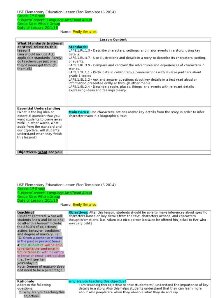 Lesson Plan - Read Aloud | PDF | Teaching Method | Lesson Plan