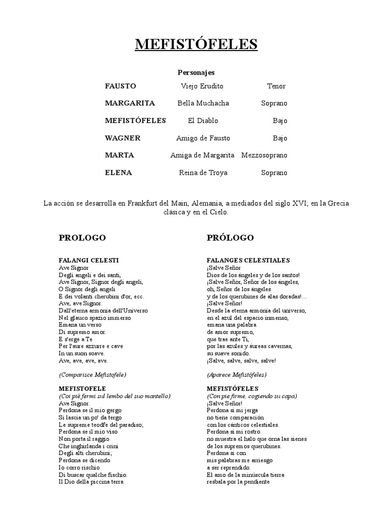 MEFISTOFELE | PDF | Religión y creencia | Entretenimiento (general)