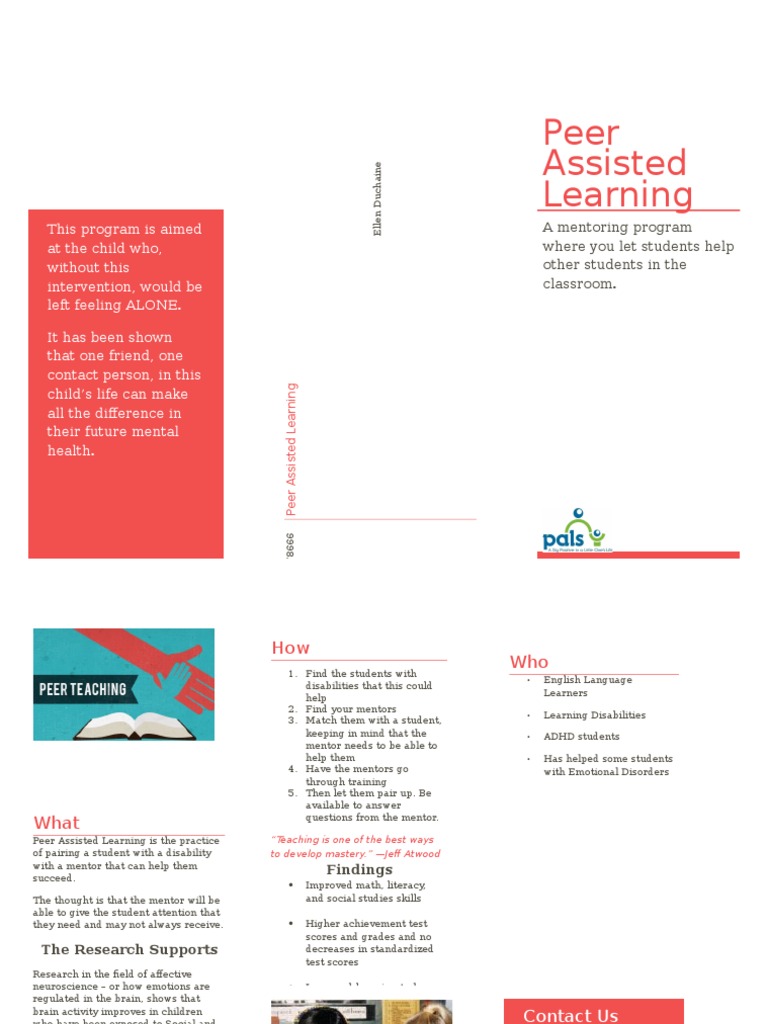 Peer Assisted Learning for Students | PDF | Career & Growth | Self ...