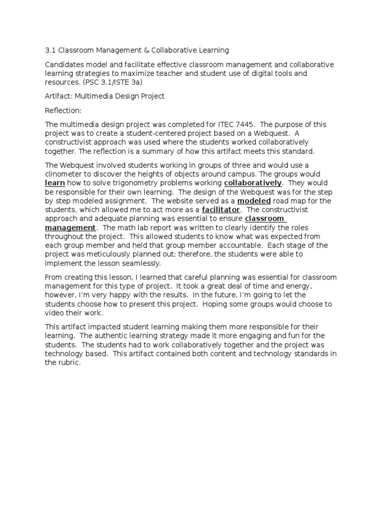 3 1 Classroom Mangement Collaborative Learning | PDF