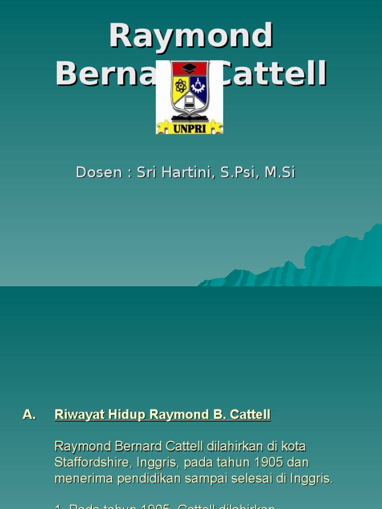 Raymond Bernard Cattell | PDF