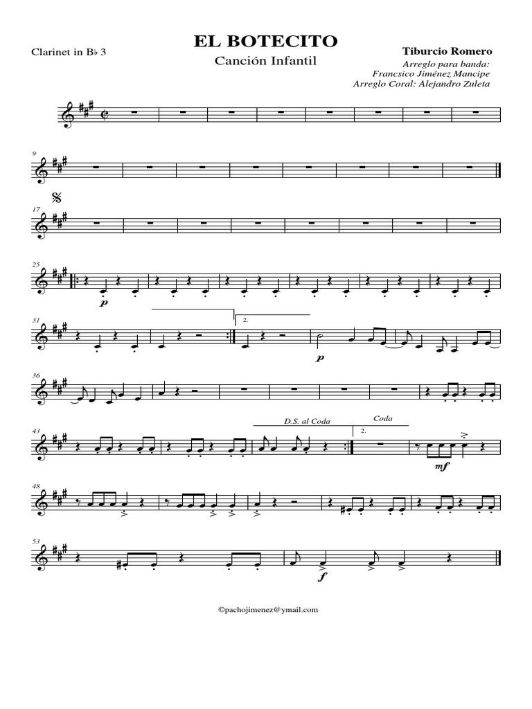 El Botecito - Clarinet in BB 3 | PDF