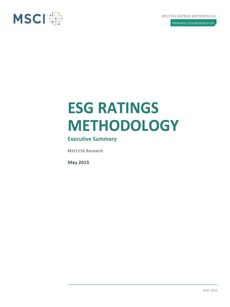 ESG Ratings Methodology | PDF | Stock Market Index | Governance
