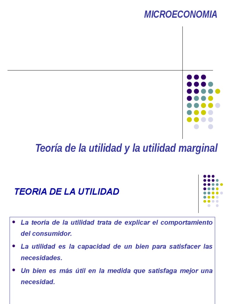 Teoría de La Utilidad | PDF | Utilidad | Utilidad marginal