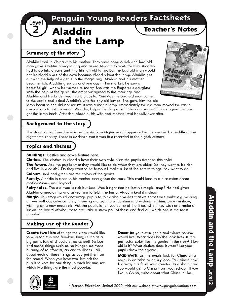 Worksheet Aladdin | Fiction & Literature