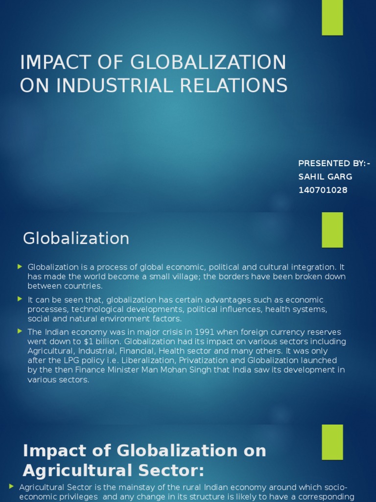 Impact of Globalization | PDF | Globalization | Trade Union