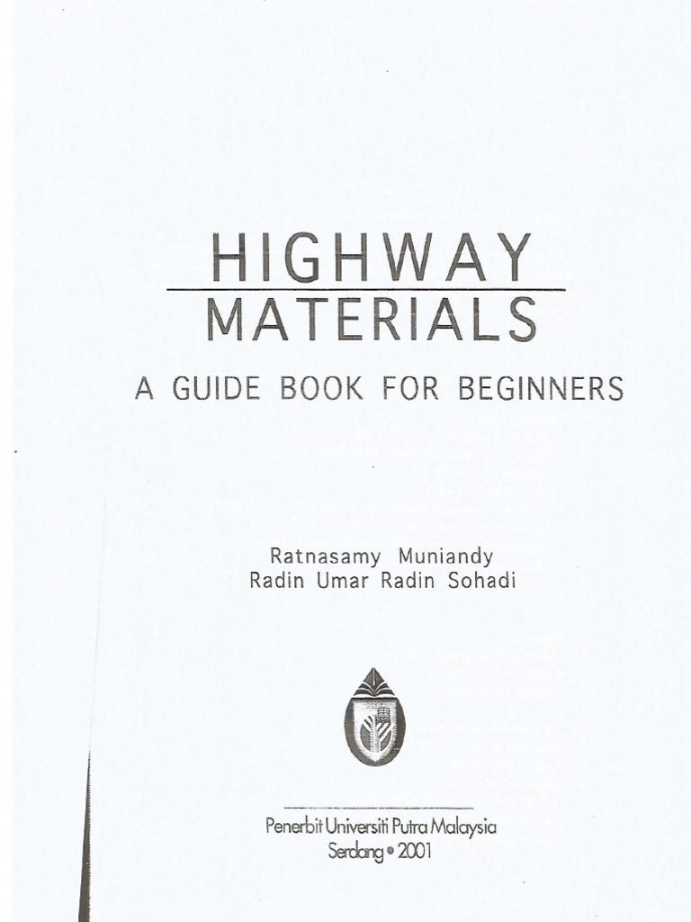 Highway Materials-A Guide Book For Beginners | PDF