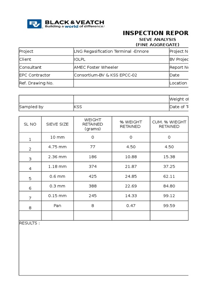 Sieve Analysis Excel File For 20mm 10mm Aggregate PDF Process Engineering Nature