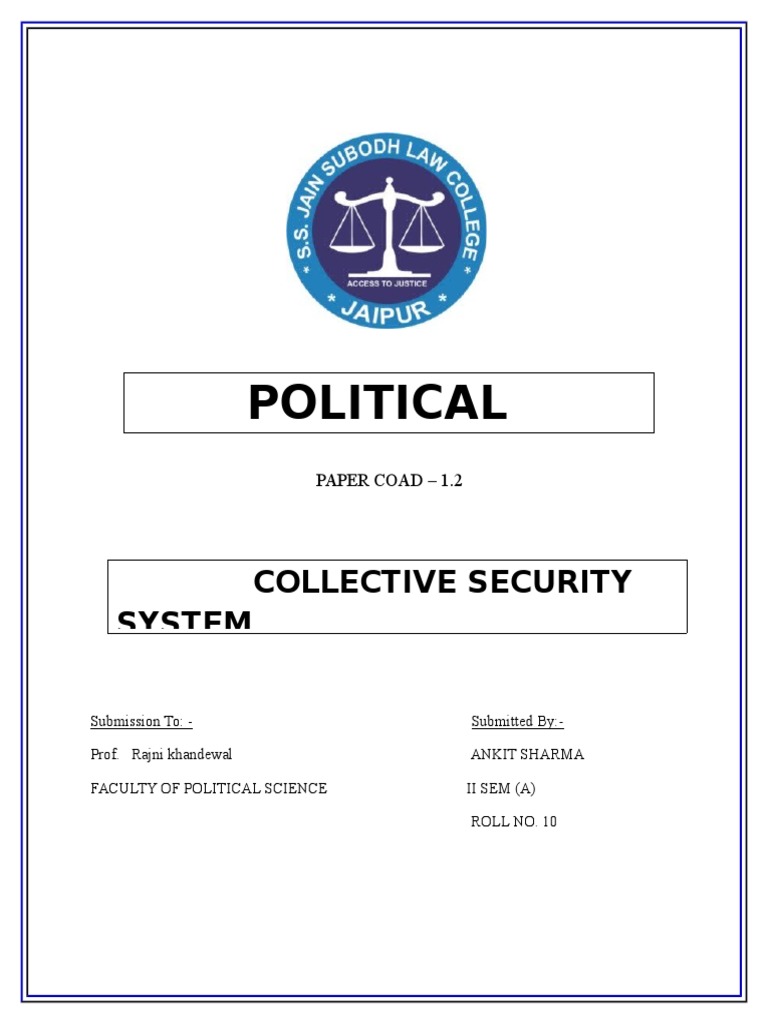 Collective Security System | PDF | Arbitration | Treaty