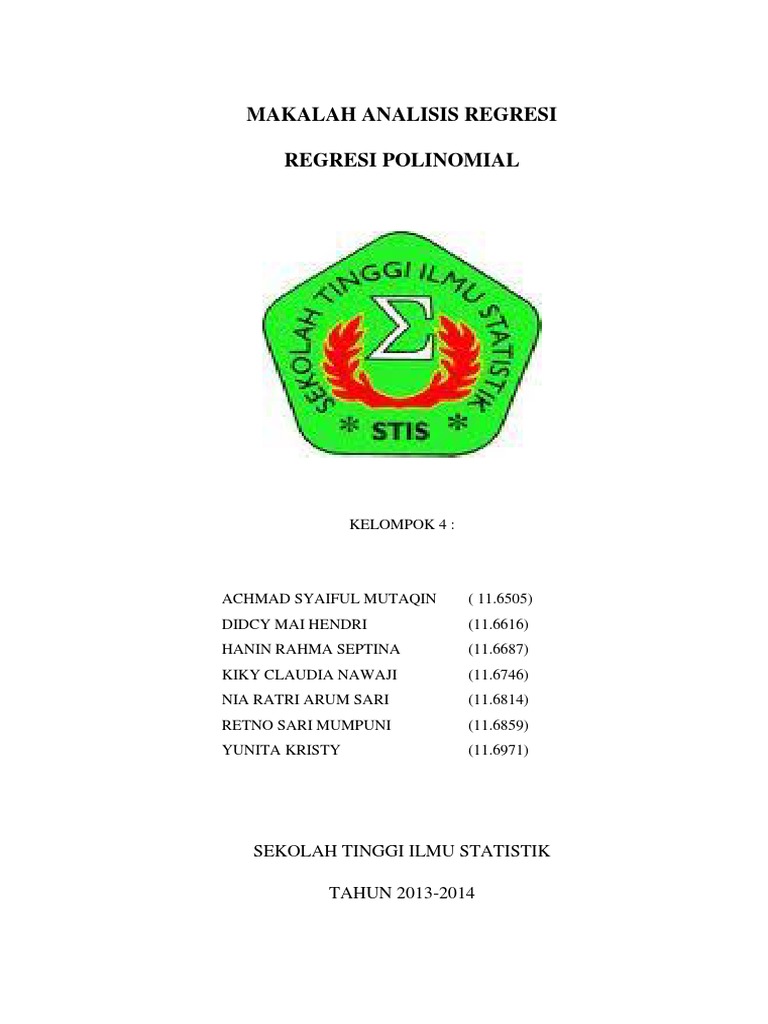 Persamaan Regresi Polinomial Kelompok 4 | PDF | Metode & Bahan Ajar ...