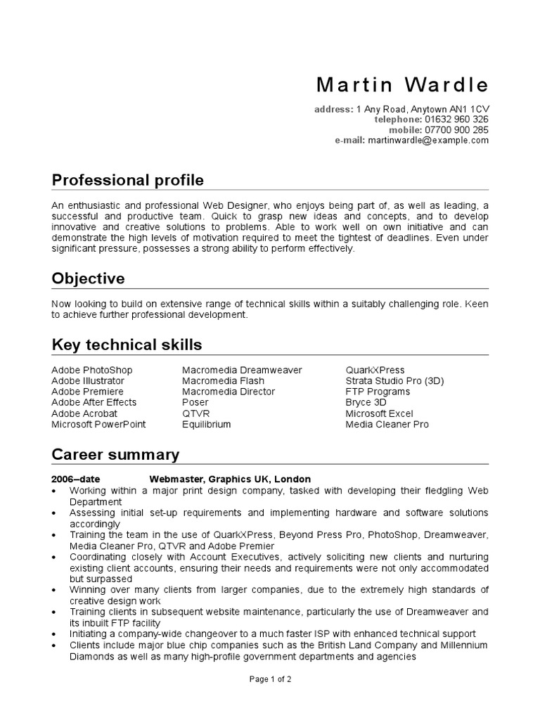 South African CV Format 2016 PDF | PDF | Career & Growth | Business