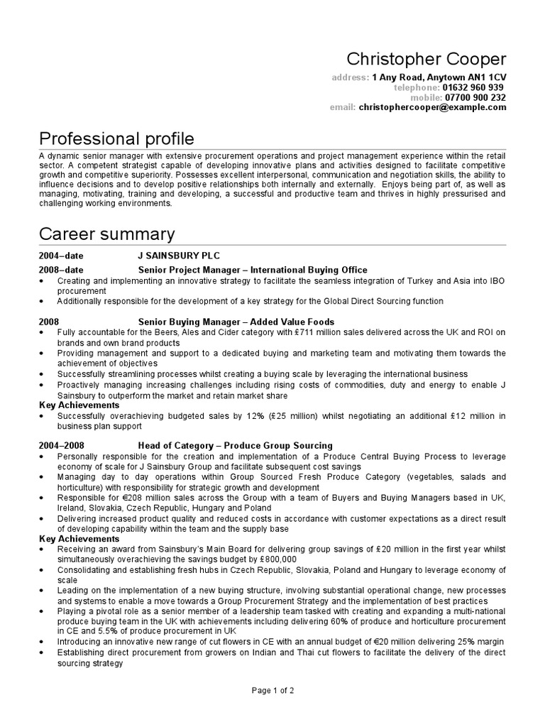 South African CV Format 2016 PDF Download | PDF