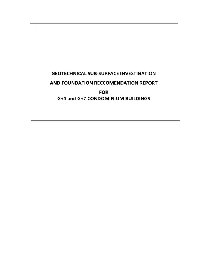 Geotechnical Report and foundation recomendation | Geotechnical ...