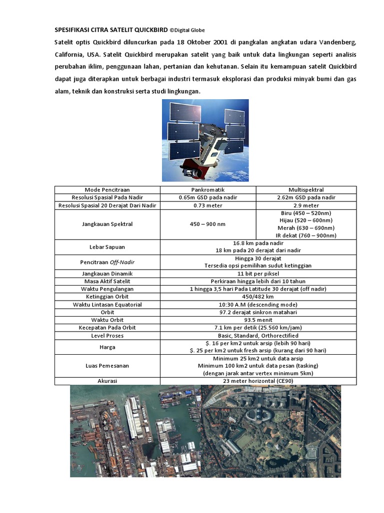 Informasi Satelit QuickBird | PDF | Sains & Matematika