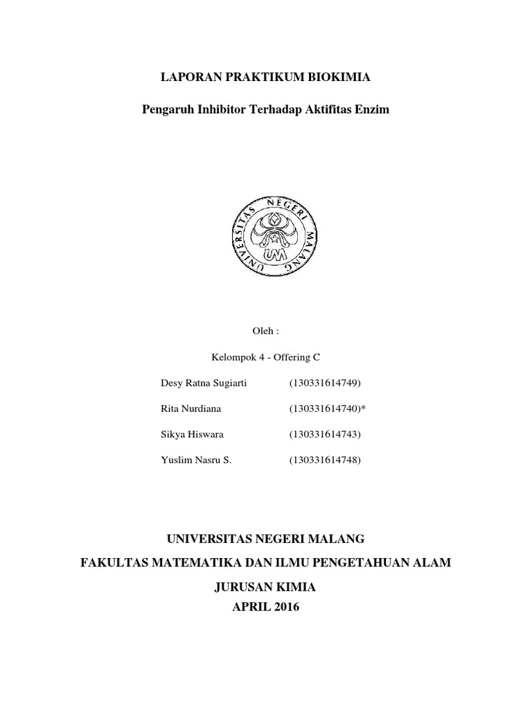 Pengaruh Inhibitor Terhadap Aktivitas Enzim | PDF