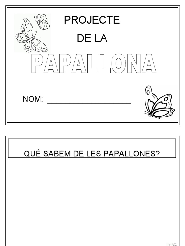 Projecte Papallona | PDF