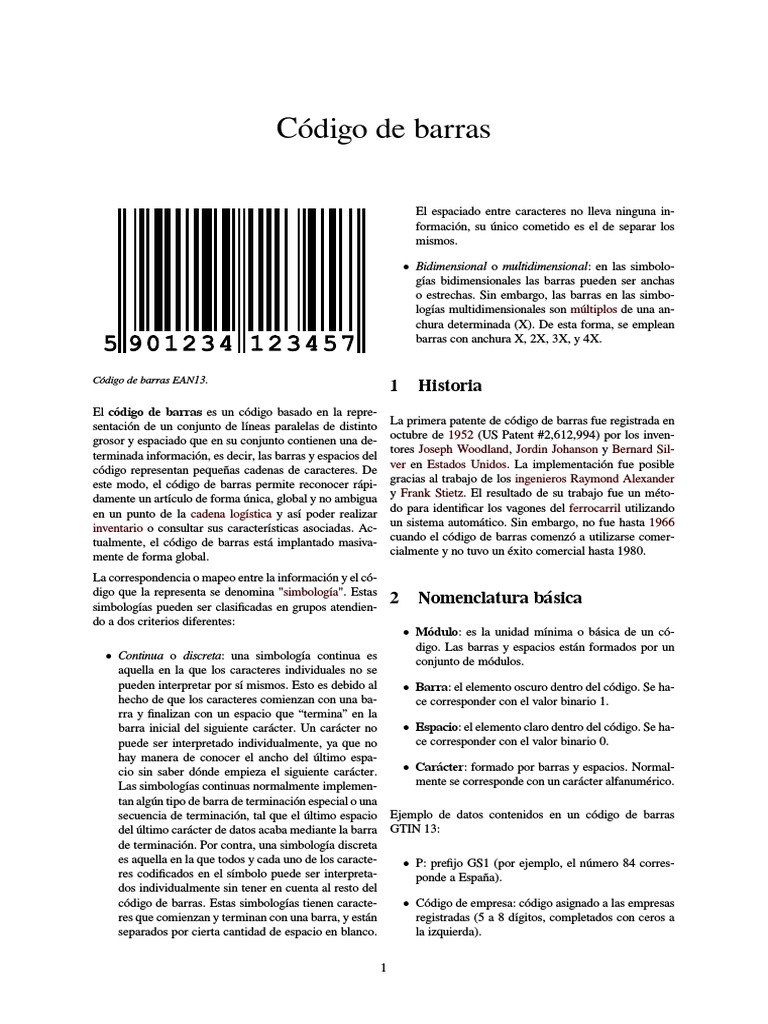 Guía Completa de Códigos de Barras | PDF | Código de barras ...