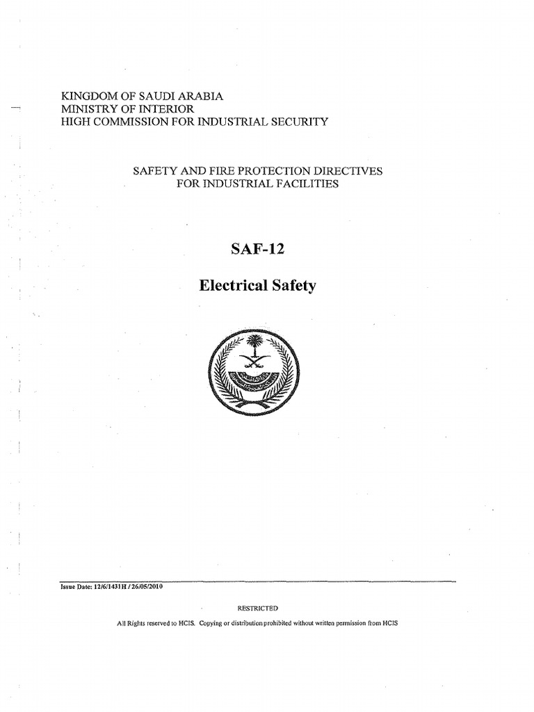 SAF-12 Electrical Safety | PDF | Flammability | Electrical Wiring