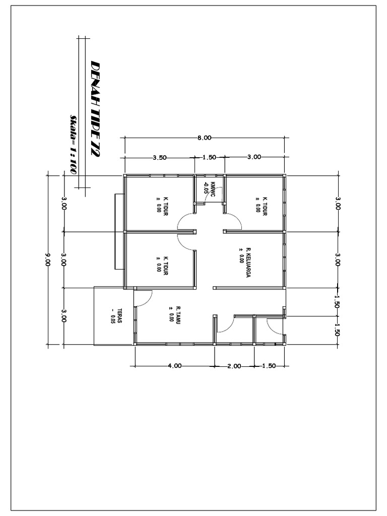 Denah Rumah Type 72 | PDF