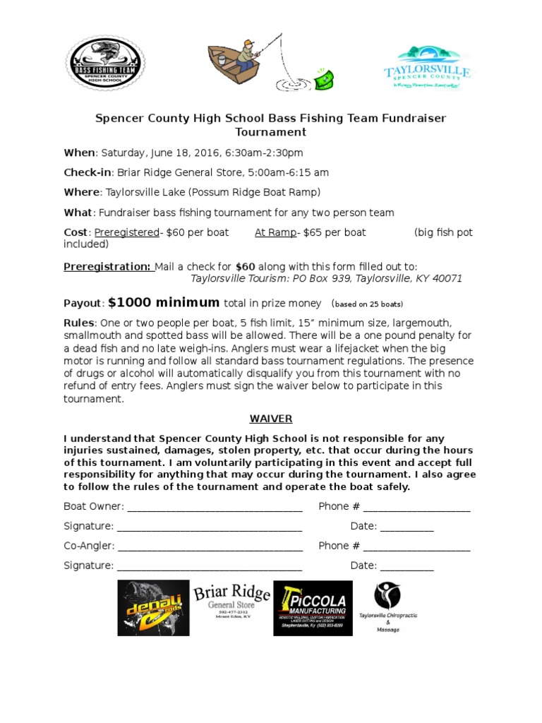 Bass Fishing Fundraiser Event | PDF | Wellness