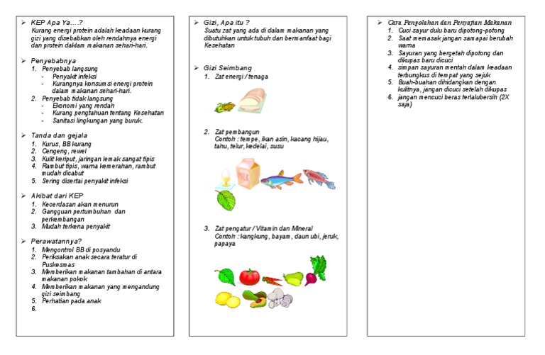Leaflet Kurang Energi Protein | PDF