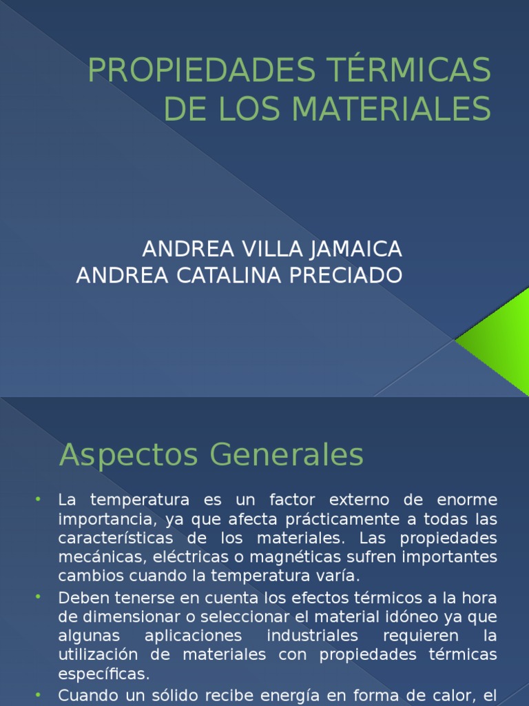 Propiedades Térmicas de Los Materiales | PDF | Capacidad calorífica | Calor