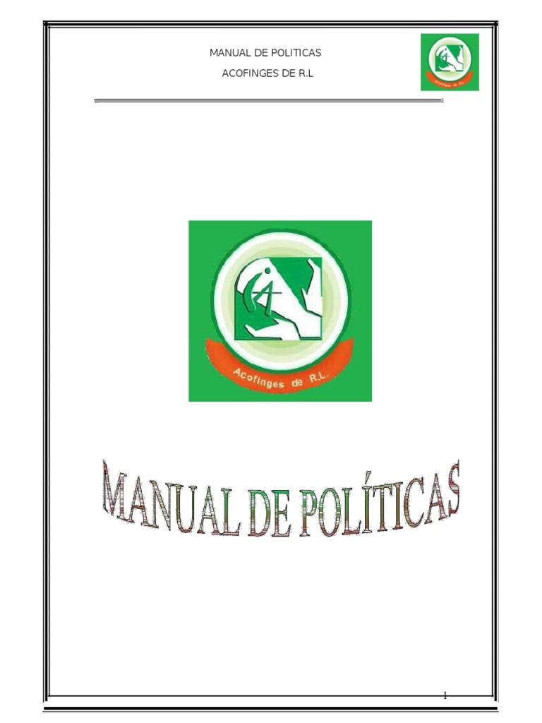 Manual de Politicas | PDF | Derecho laboral | Seguro
