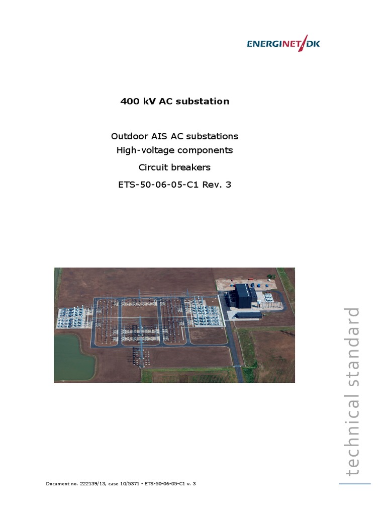 400 kV Circuit Breaker Technical Standards | PDF | High Voltage | Inductor