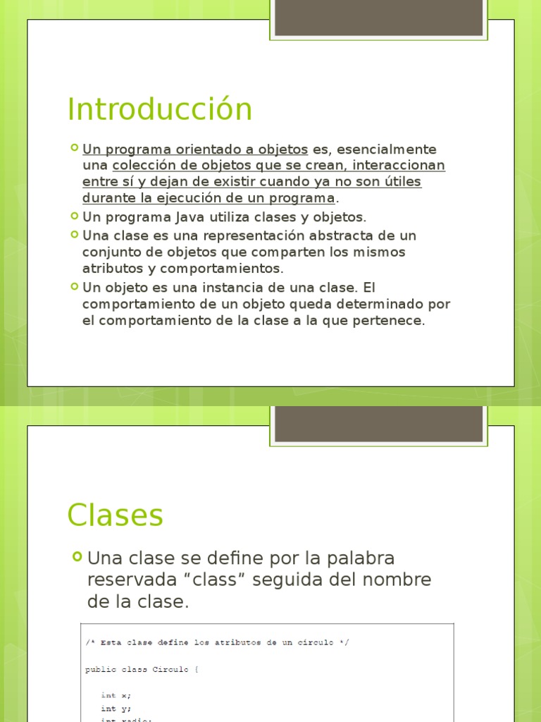 Objetos Java | PDF | Objeto (informática) | Clase (Programación informática)
