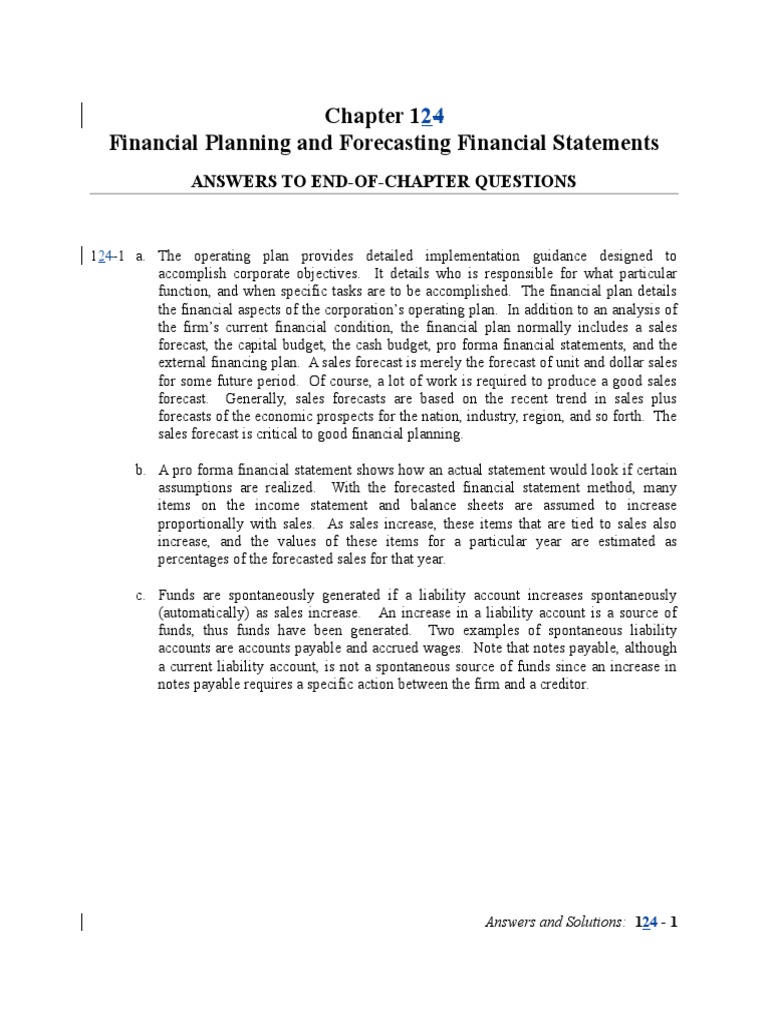 12 CF3 SM Ch12 Financial Management | PDF | Retained Earnings | Financial Plan