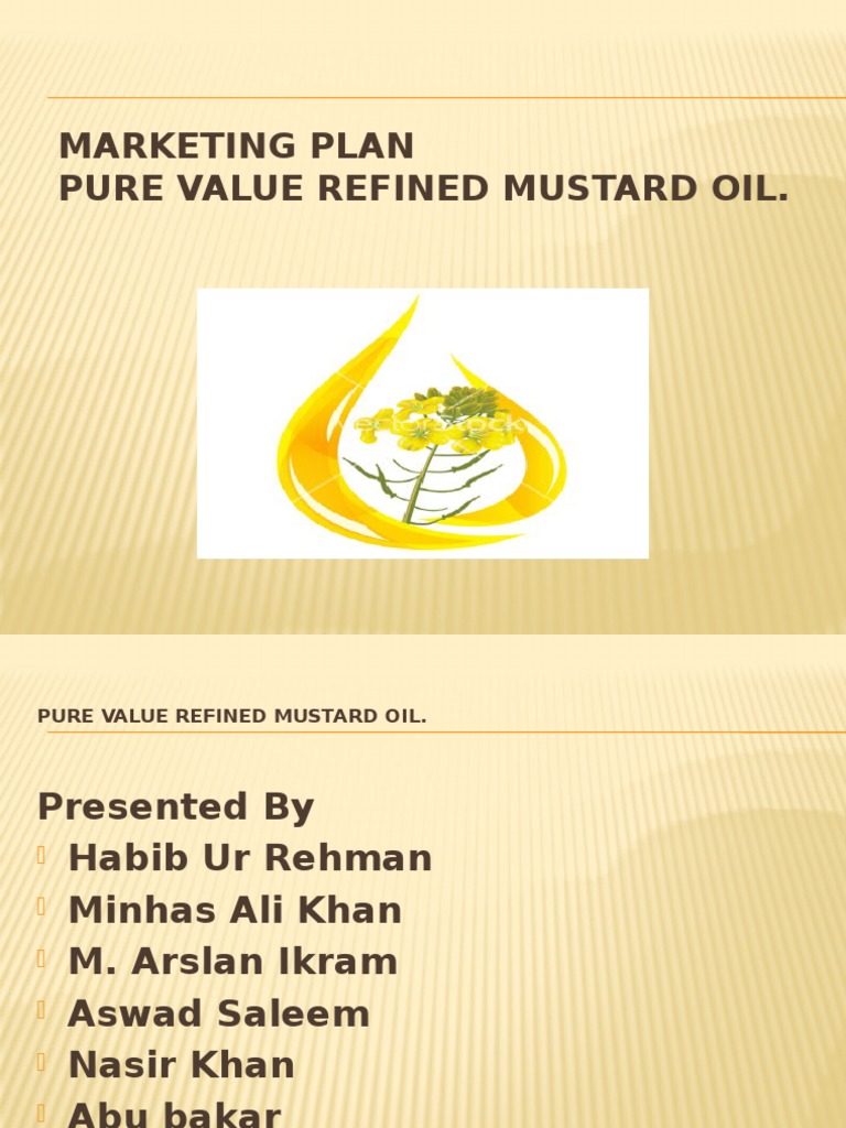 Marketing Plan | PDF | Cooking Oil | Business Economics