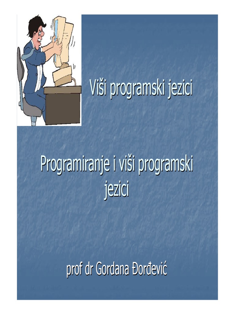 Visi Programski Jezici - Programiranje I Programski Jezici 1. | PDF