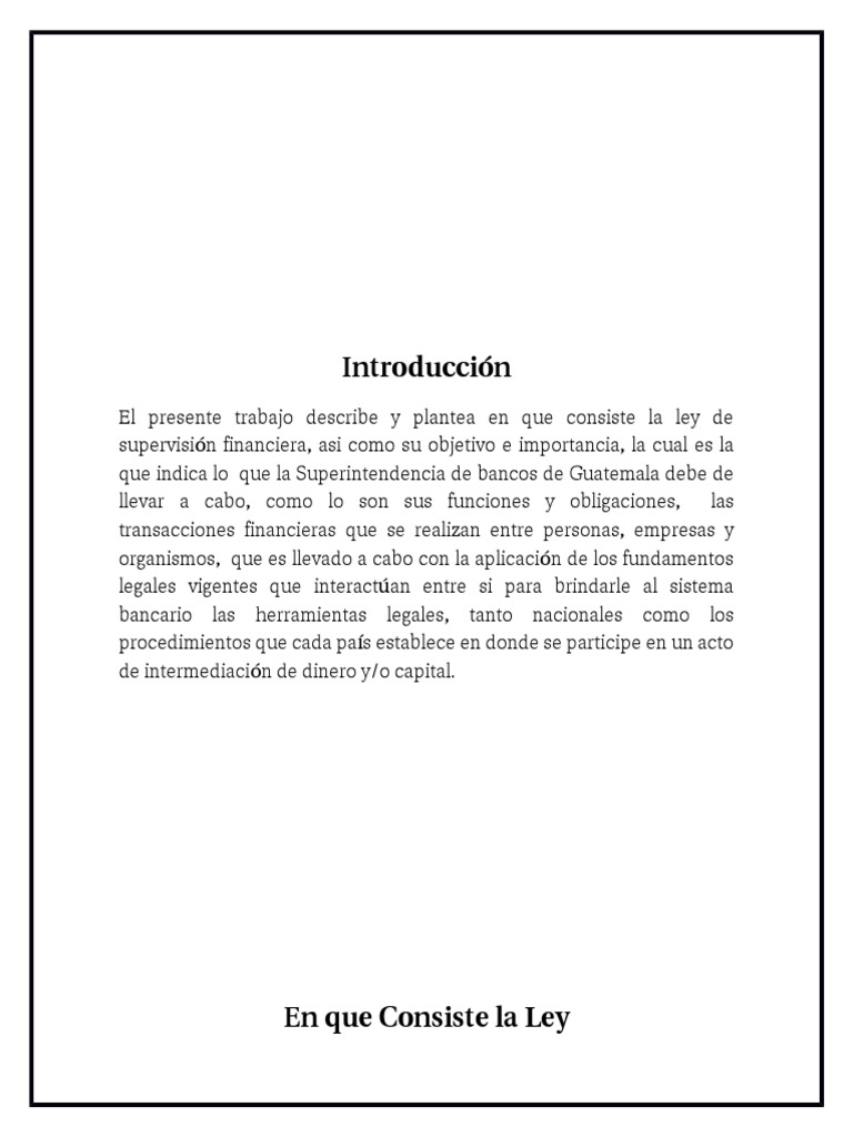 Ley de Supervision Financiera | PDF | Bancos | Economias