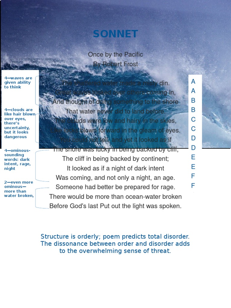 Frost's "Once by the Pacific": Chaos & Order | PDF