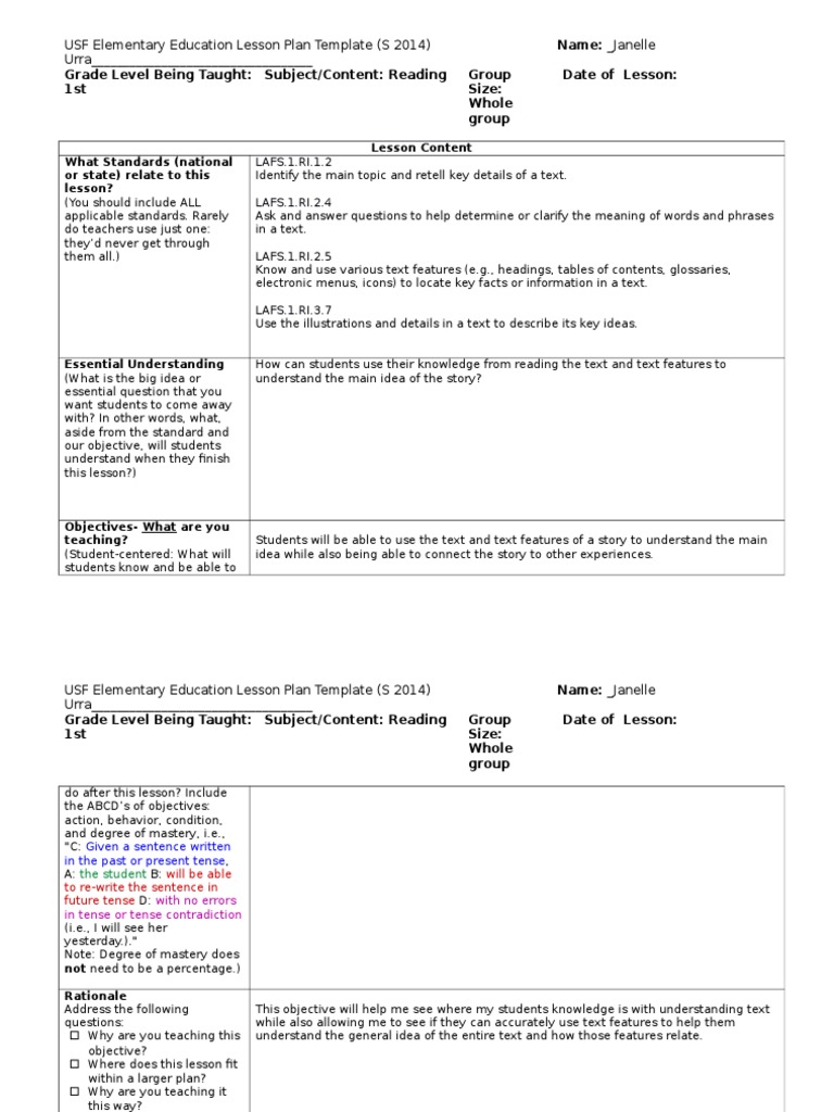 CT Lesson Plan 2 Spring | PDF | Differentiated Instruction | Lesson Plan