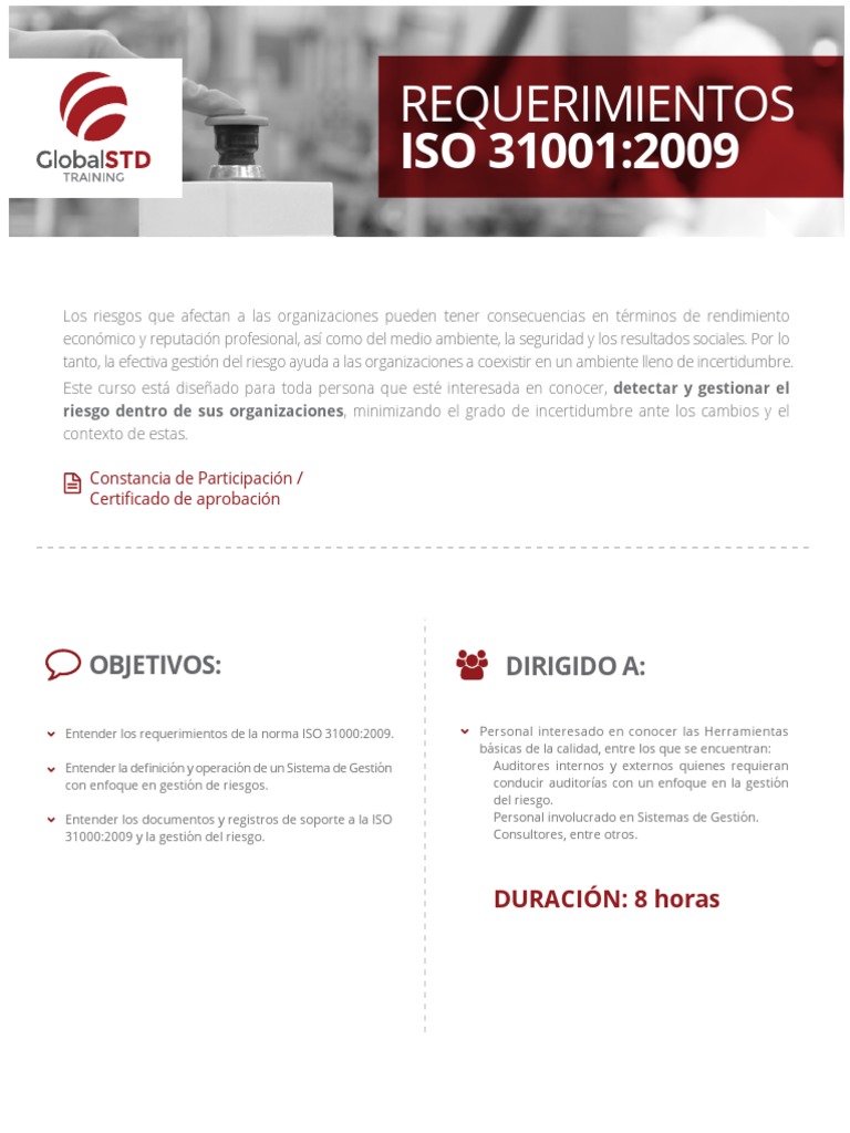 Requerimientos Iso 31001 2009 | PDF | Organización internacional para ...