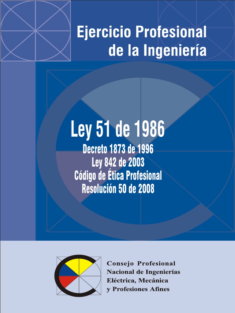 Ley 51 de 1986 PDF | PDF | Titulo academico | Ingenieria Eléctrica