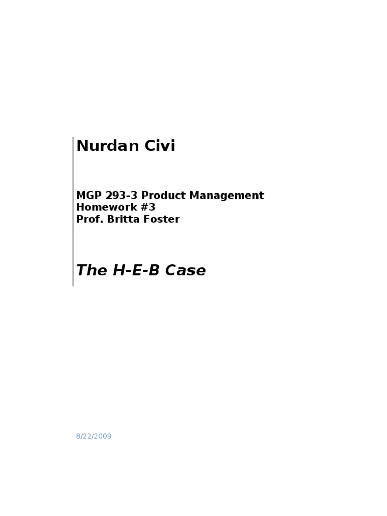 HEB Case | PDF | Private Label | Retail