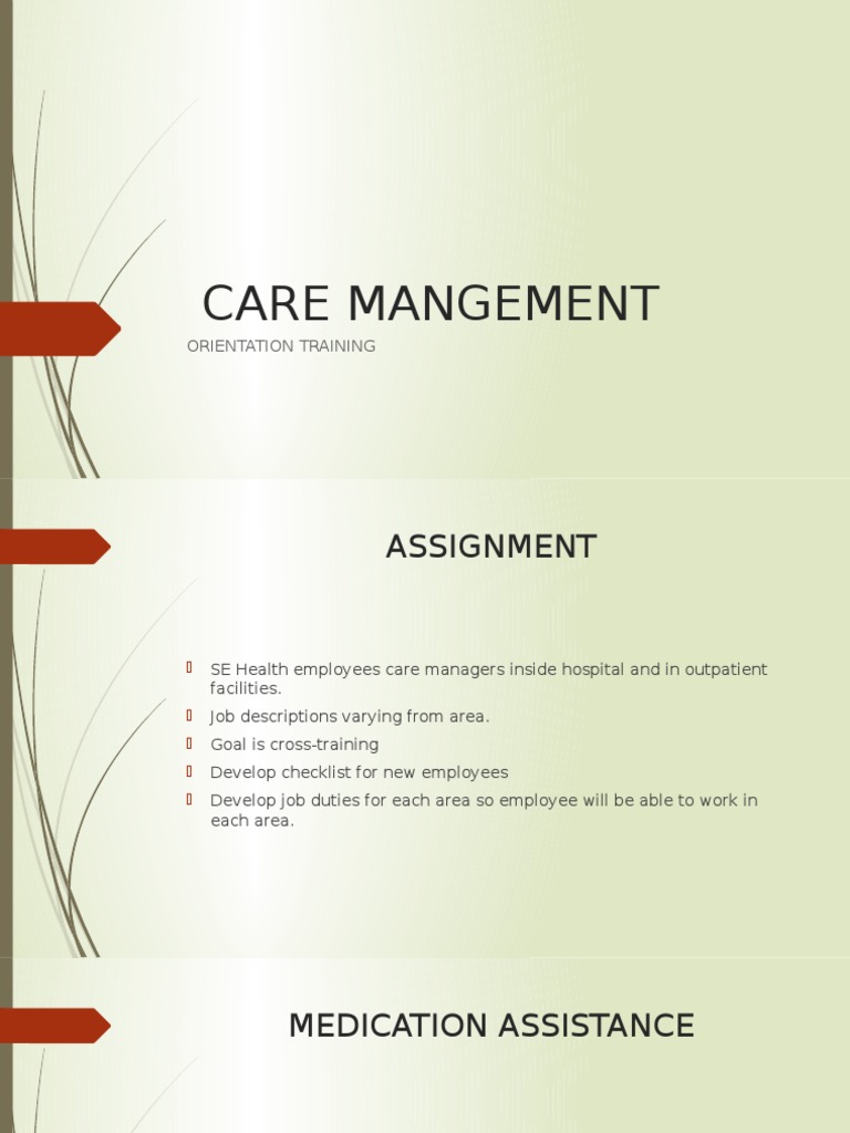 Care Manager Training Guide | PDF | Career & Growth | Business