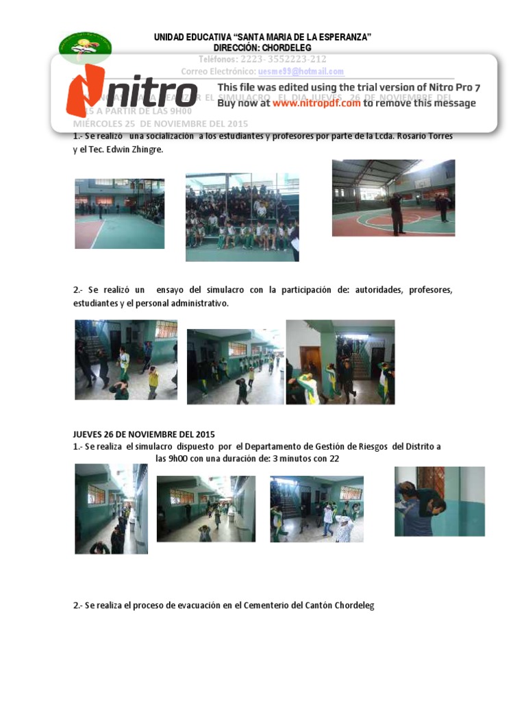 Evidencias Del Simulacro UESME | PDF