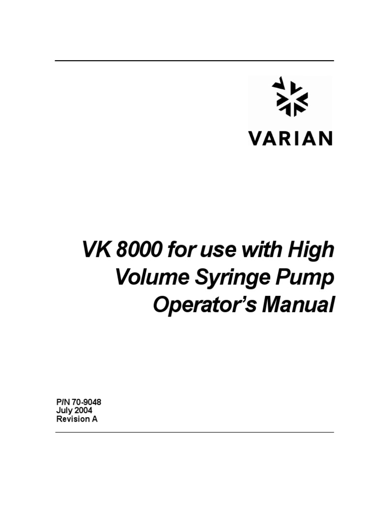 Custom VK 8000 With HVSP Op Man 70-9048 Rev A | PDF | Syringe | Ac ...