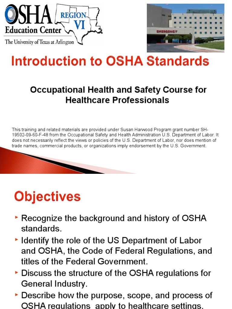 Introduction To OSHA | PDF | Occupational Safety And Health ...