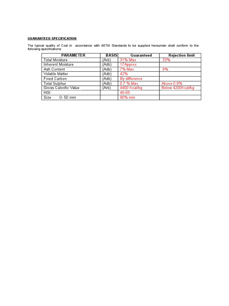 ASTM Coal Quality Specifications Guide | PDF | Science & Mathematics ...