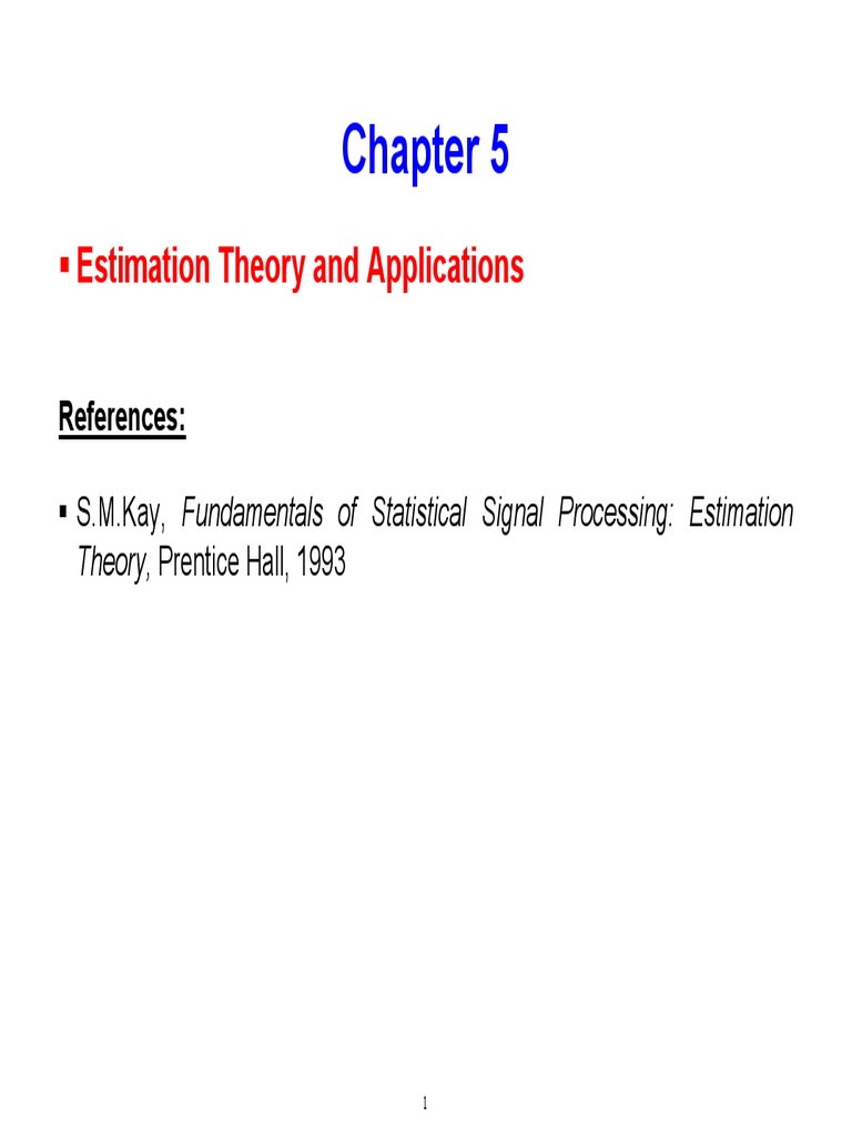 Good Lecture For Est Theory | Download Free PDF | Bias Of An Estimator ...