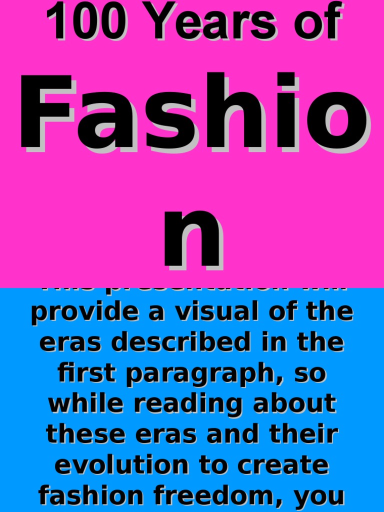 100 Years of Fashion | PDF | Fashion | Clothing