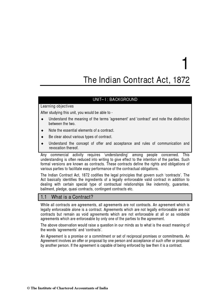 Contract Act Notes | PDF | Offer And Acceptance | Consideration